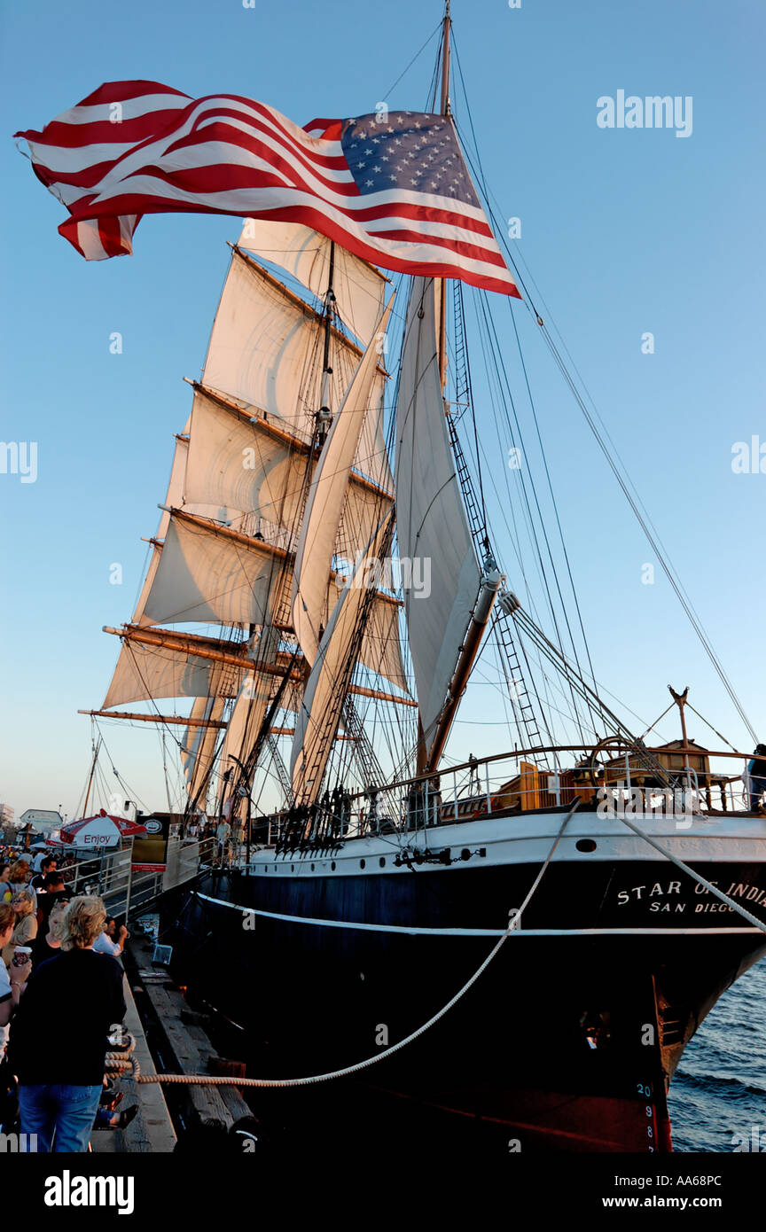 American flag sail hi-res stock photography and images - Alamy