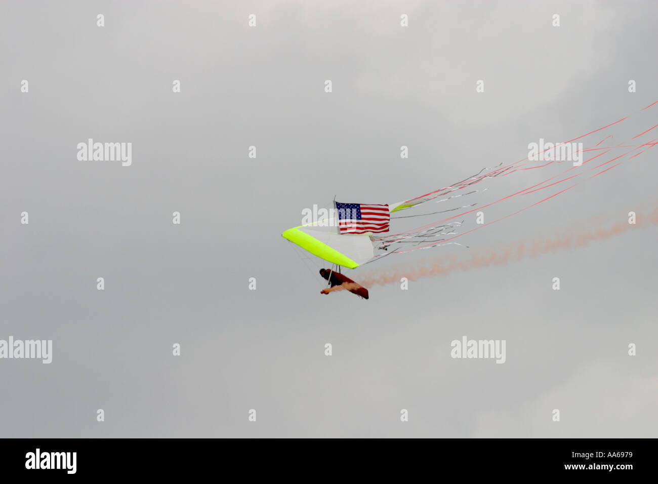 Dan Buchanan who is a paraplegic flying a hang glider during the 2003 ...