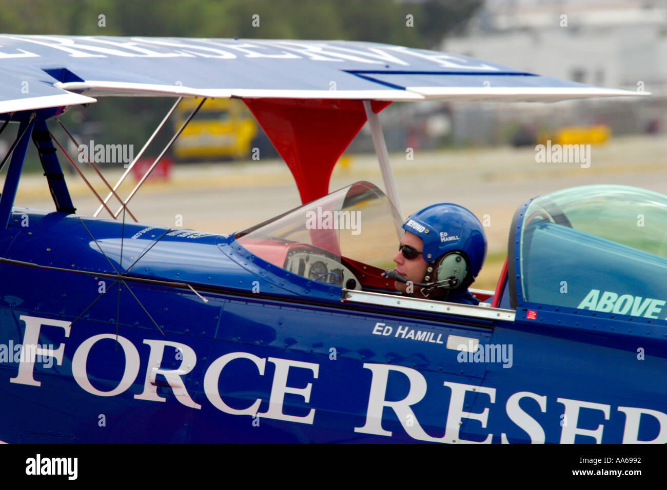 Ed Hamill piloted Bi plane during the 2003 Van Nuys California Air Show ...