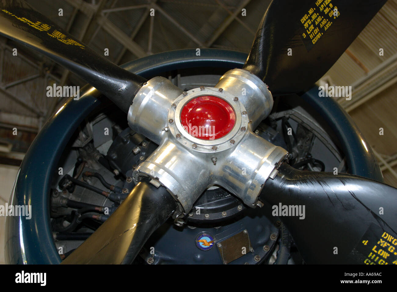 Grumman F8F Bearcat Propellor and Engine Stock Photo - Alamy