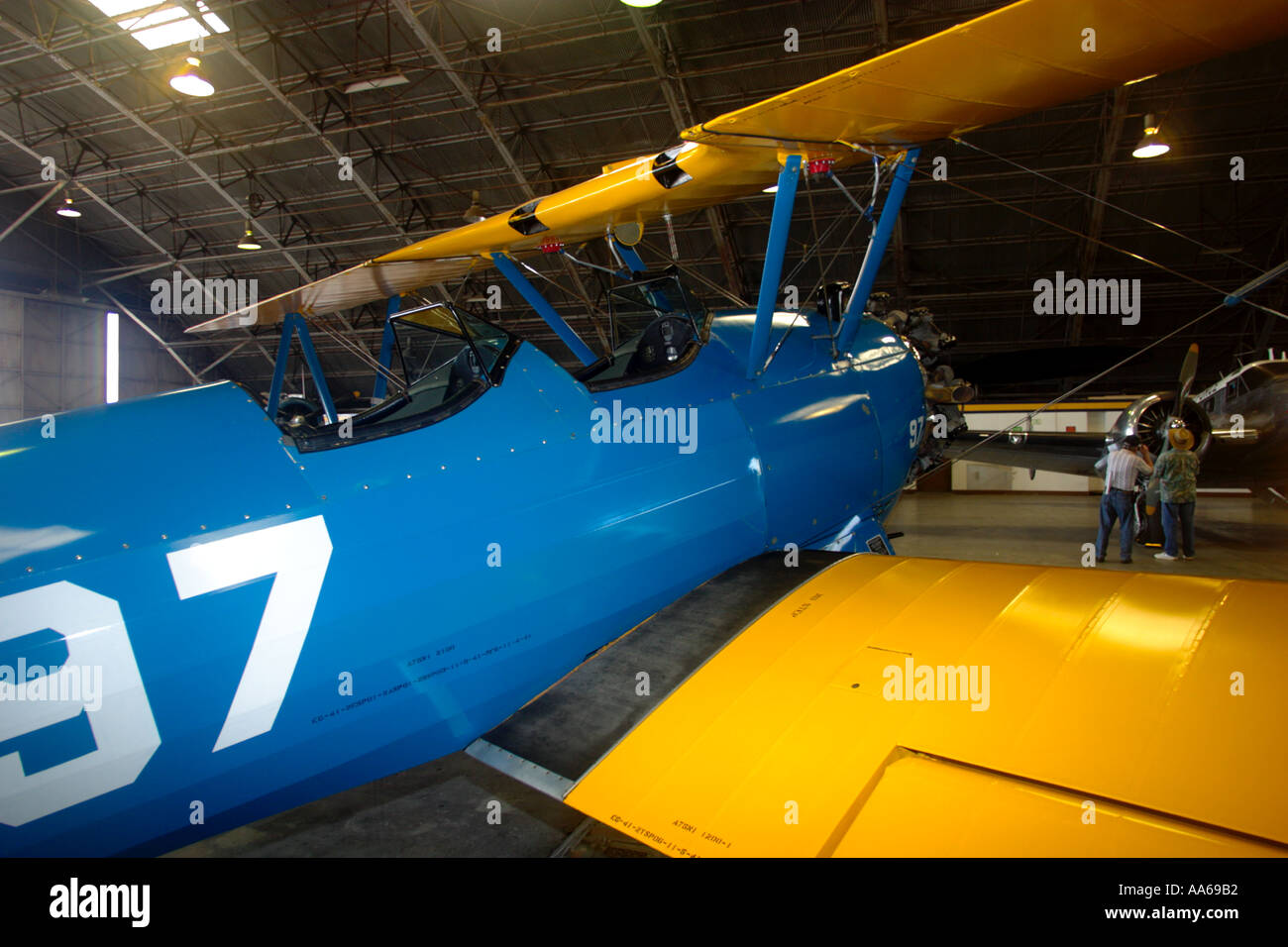 Biplane bi plane air show display stearman hi-res stock photography and ...