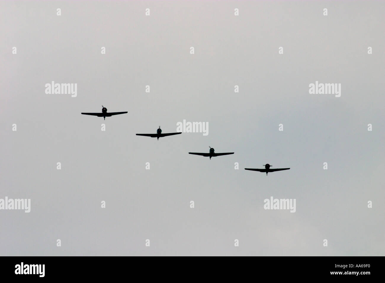 Formation of 4 AT-6 Texans Stock Photo - Alamy