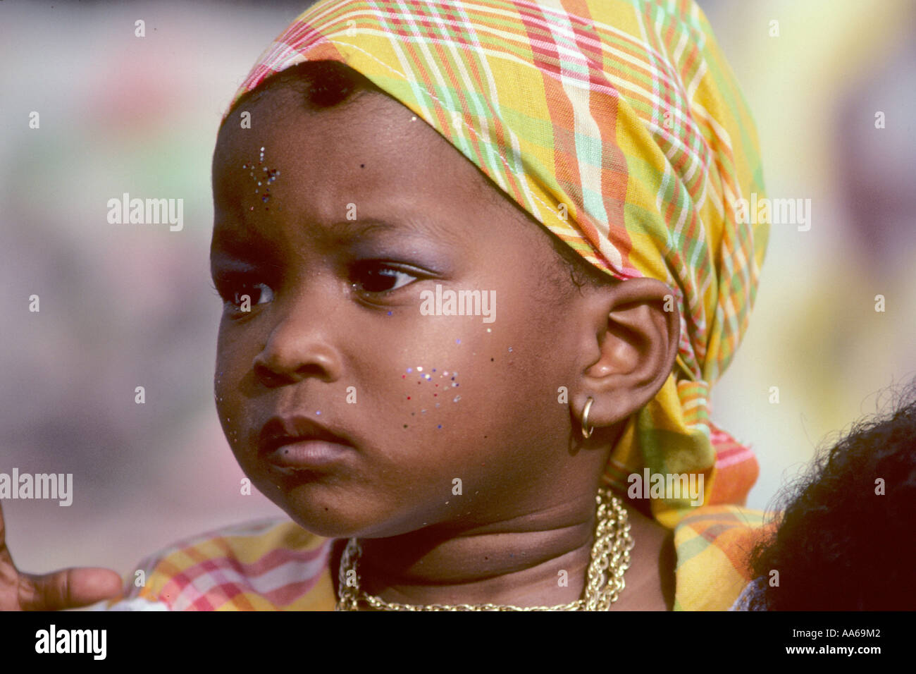 Caribbean Guadeloupe little girl Stock Photo - Alamy