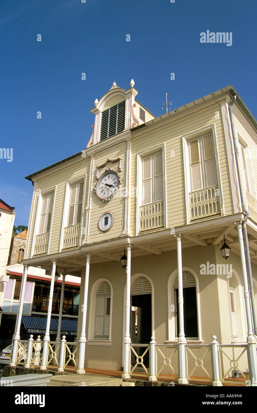 Caribbean Martinique St Pierre colonial architecture Stock Photo - Alamy