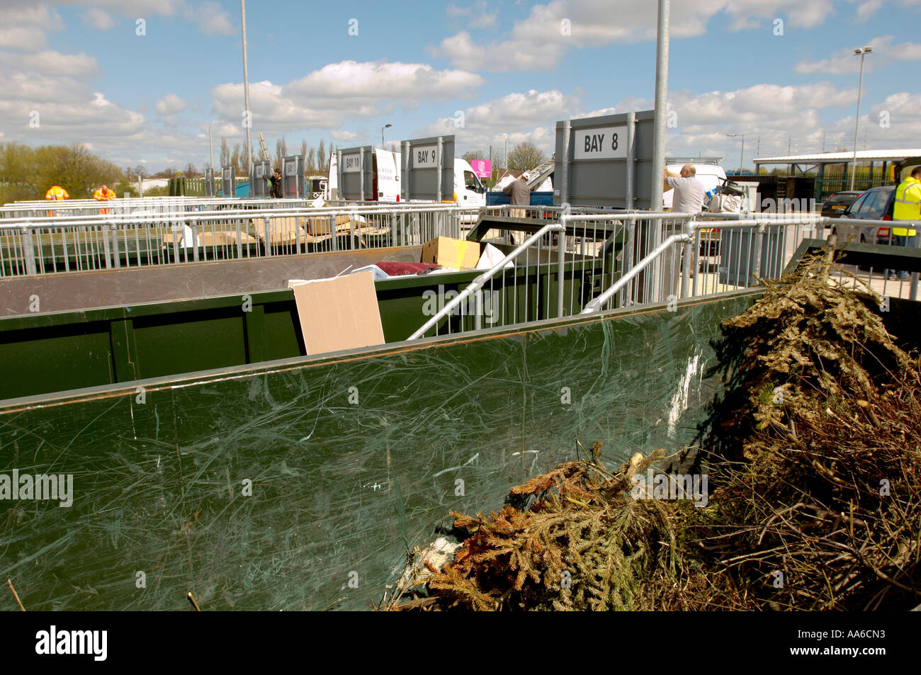 Skips at a waste and recycling centre Stock Photo - Alamy