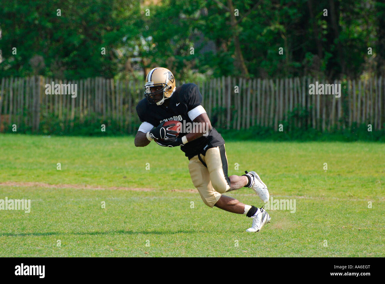 punt return British university american football team during Northern ...