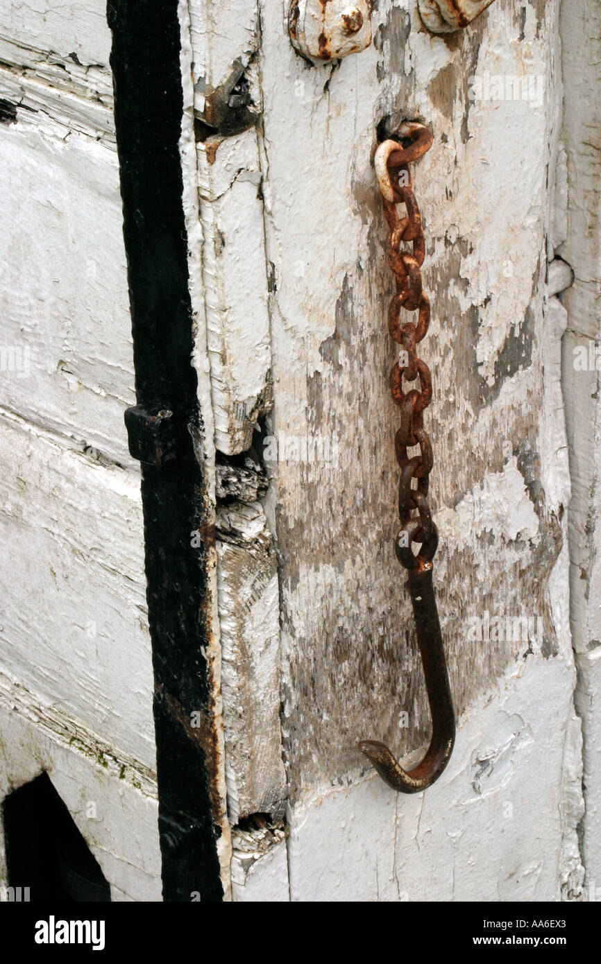 Three Rise Locks Bingley Detail of hook used to stop sluice gate ...
