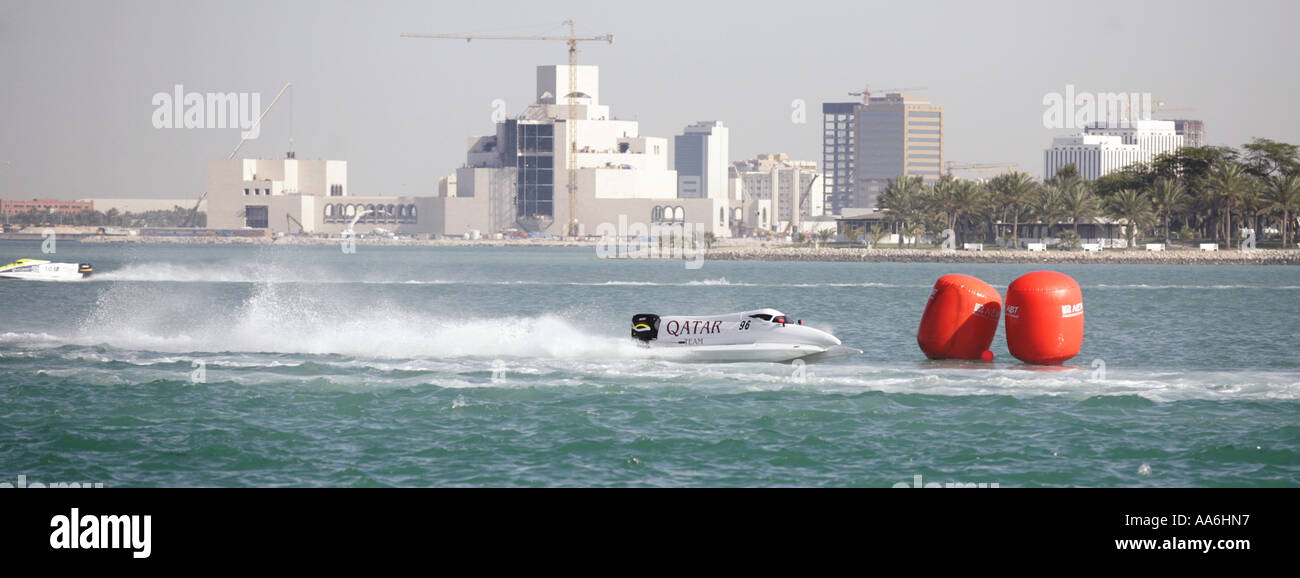 Team Qatar s Mohamed al-Ali during the UIM Formula One Powerboating ...