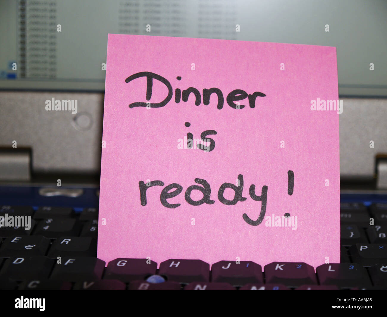 Dinner message post it note hi-res stock photography and images - Alamy