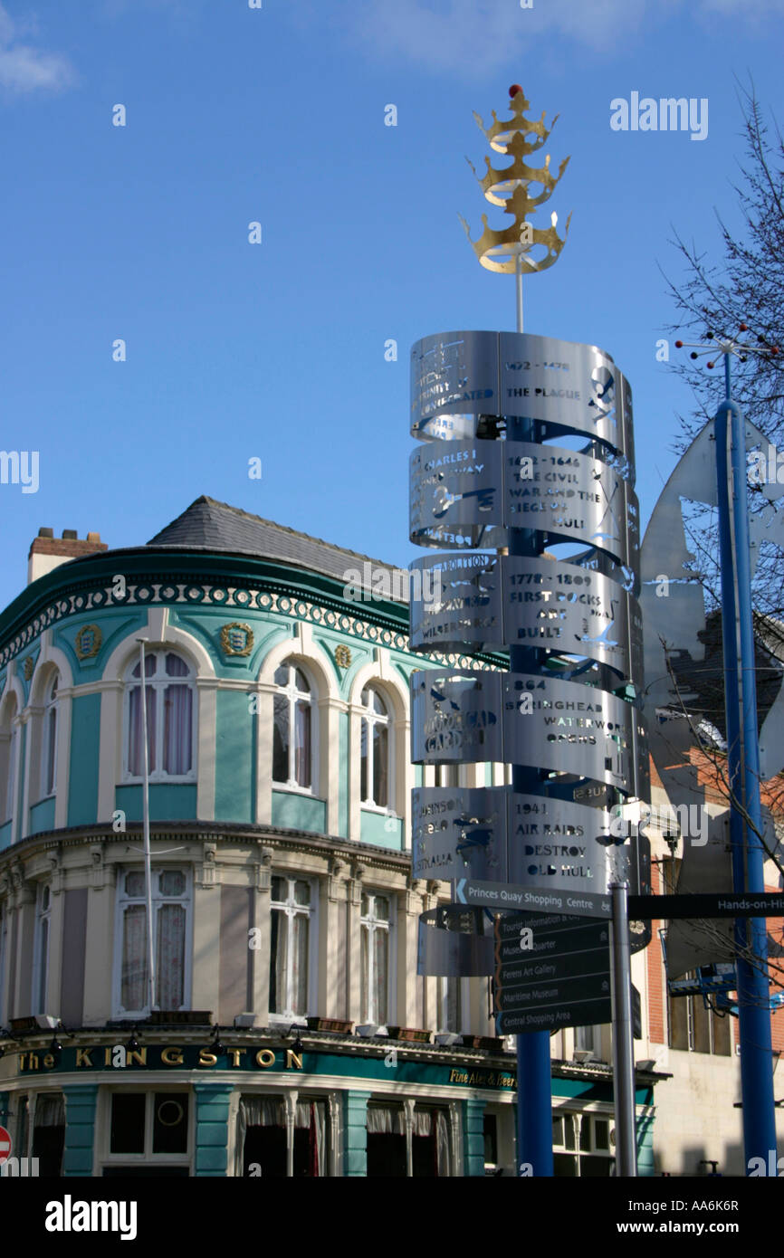 Kingston Upon Hull Town Centre steel sculpture kingston public house ...