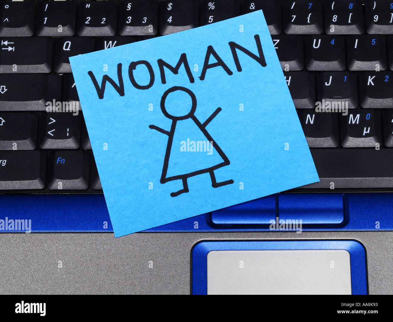 memo note on notebook woman drawing Stock Photo - Alamy