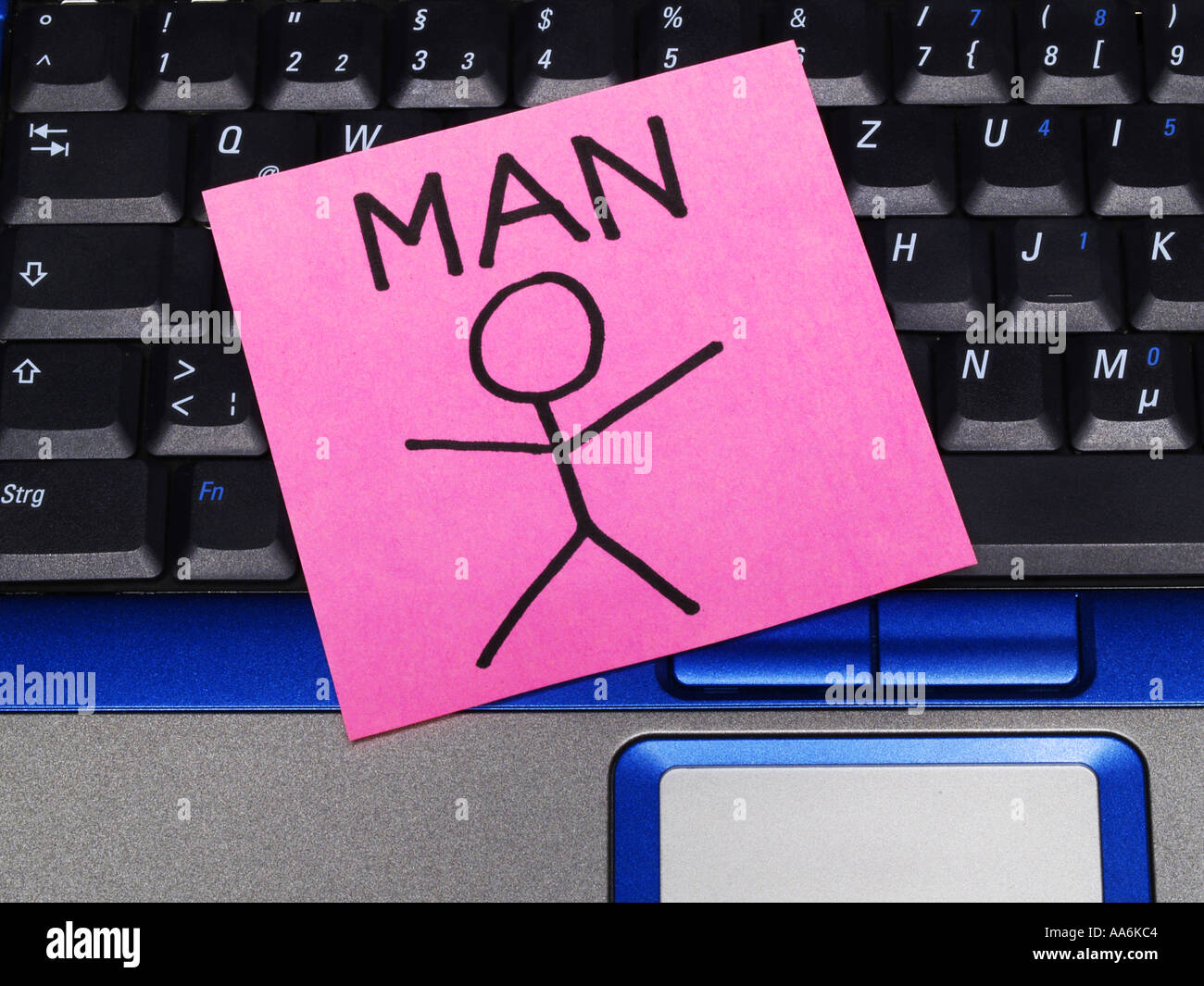 memo note on notebook, drawing man Stock Photo - Alamy