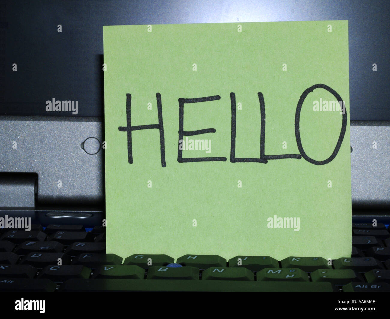Hello notice hi-res stock photography and images - Alamy