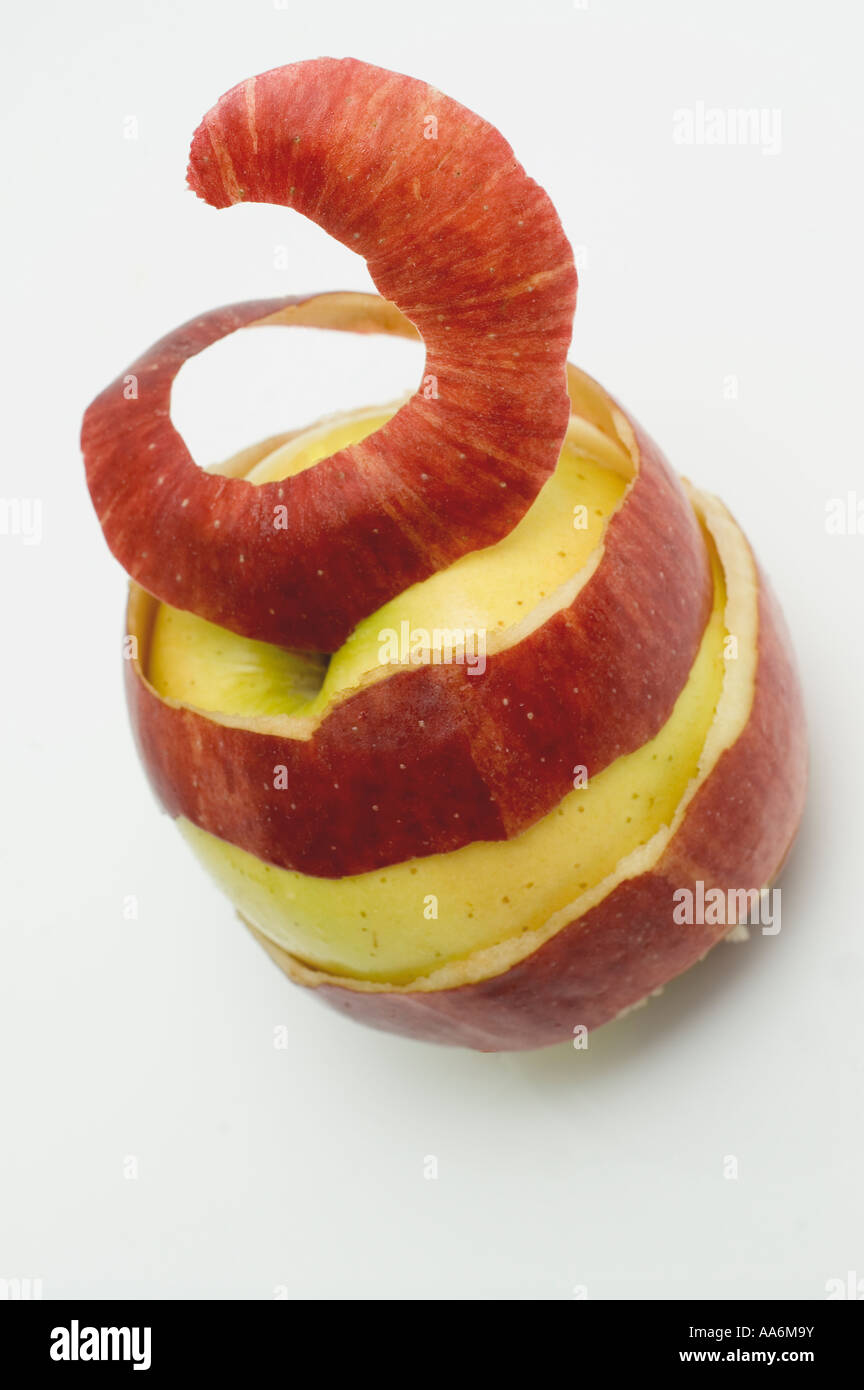 an apple peeled Stock Photo - Alamy