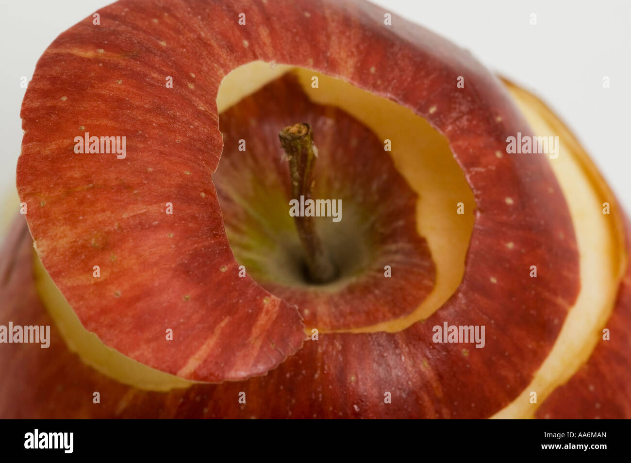 an apple peeled Stock Photo - Alamy