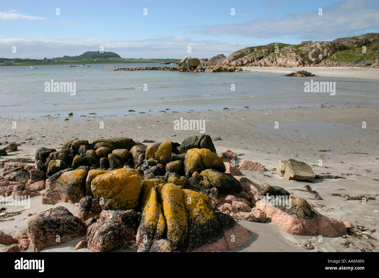 fionnphort beach view to iona isle of mull scotland uk gb Stock Photo ...