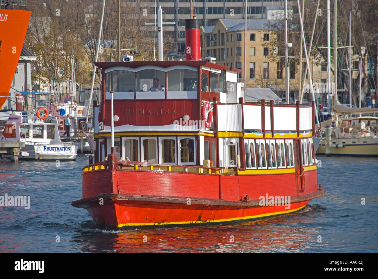 The Derwent River tourist cruise vessel Emmalisa in Hobart Tasmania ...