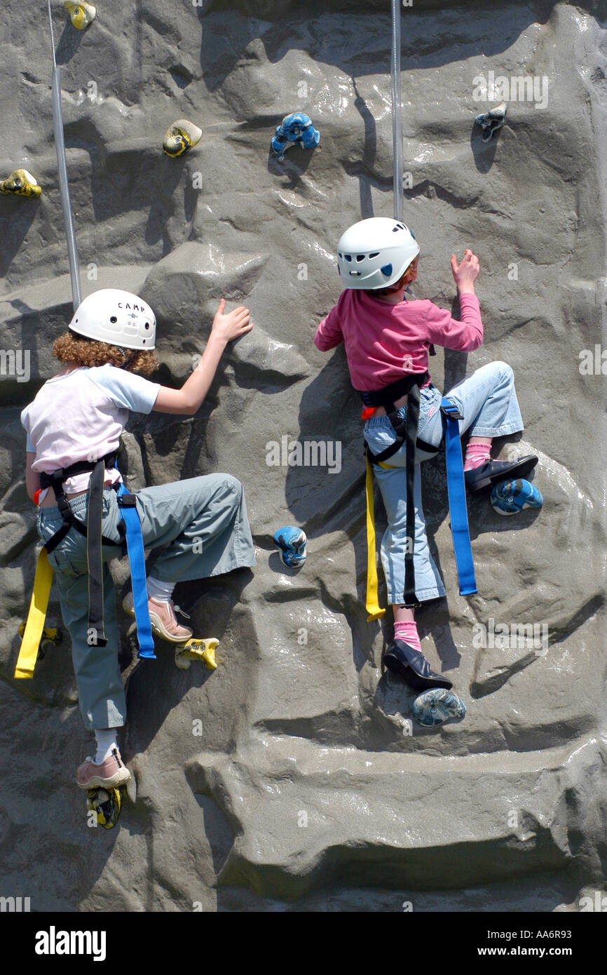 Plastic Rock Climbing frame for children Stock Photo - Alamy