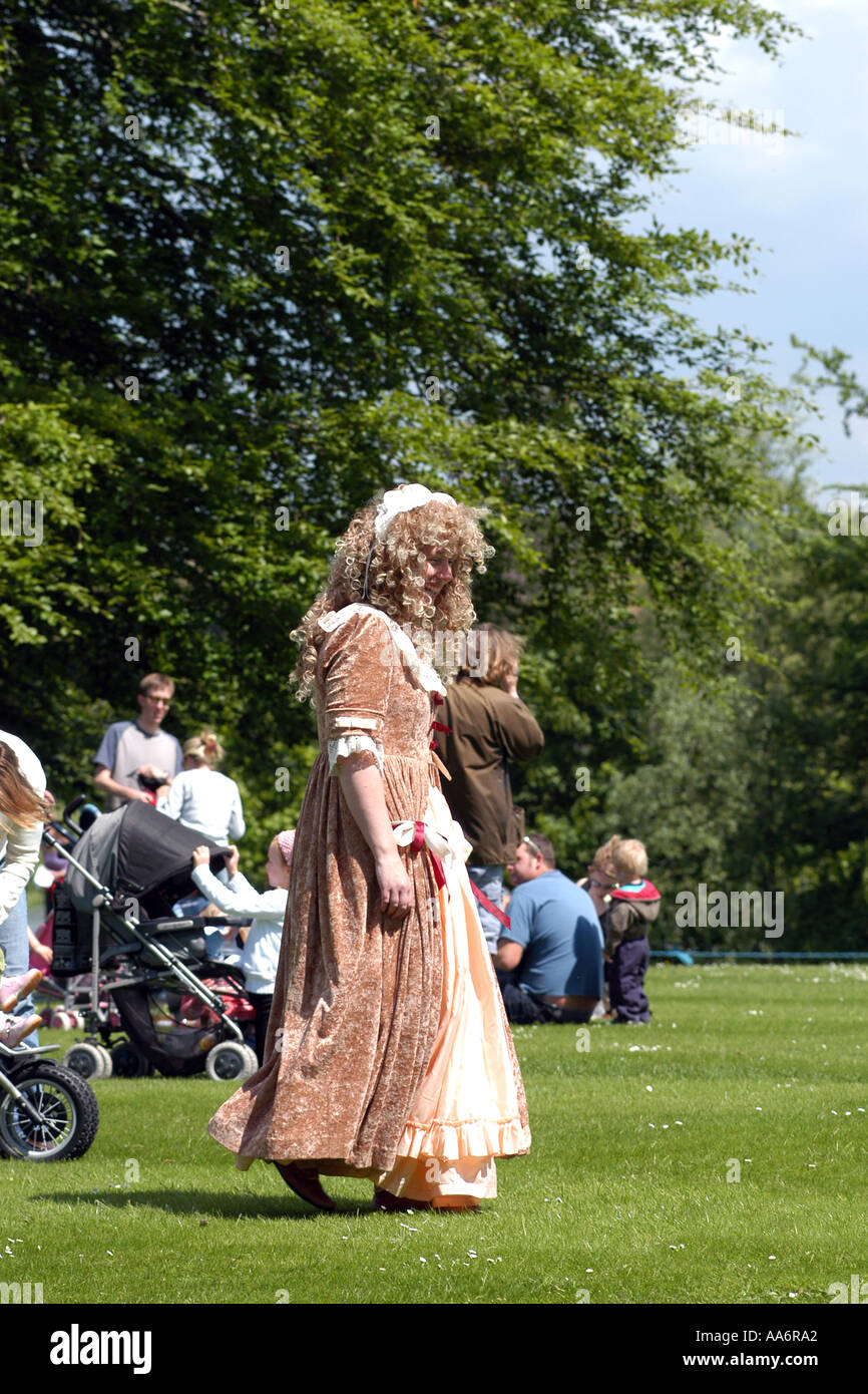 Adult female wearing an 18th century period costume Stock Photo - Alamy