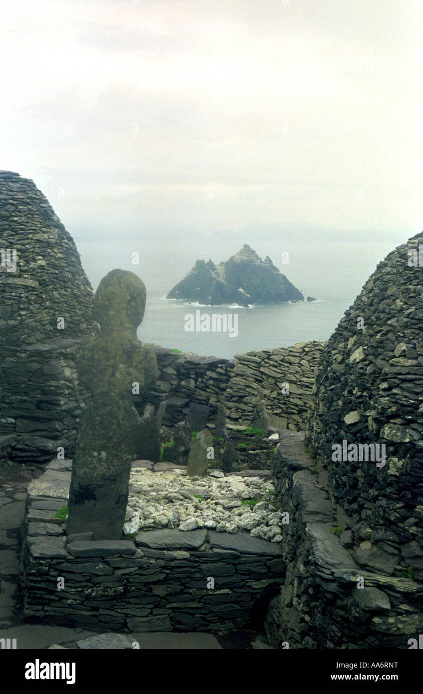 Scene from Skellig Michael in Kerry Ireland Stock Photo - Alamy