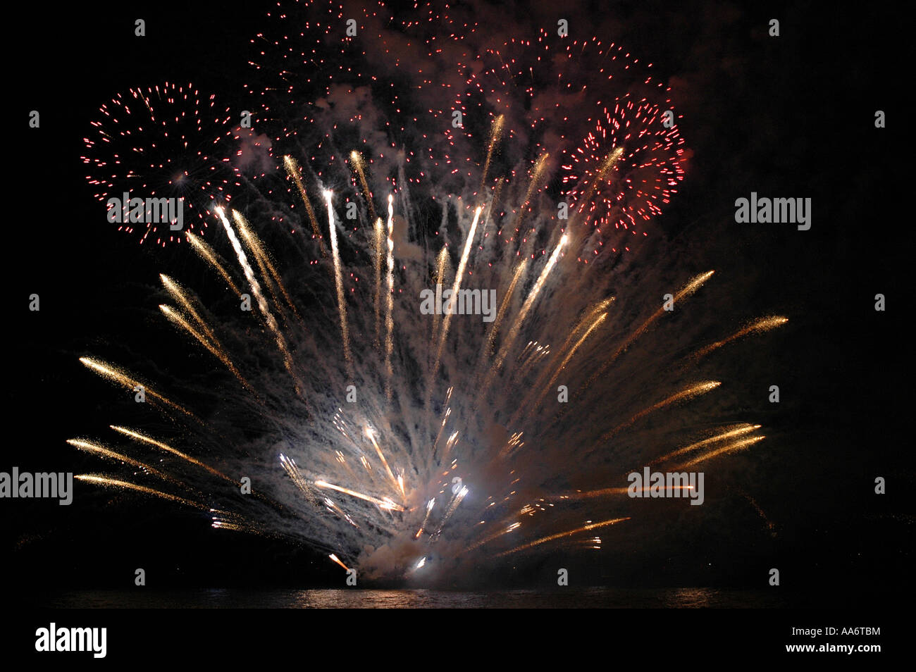Fireworks display at night Stock Photo - Alamy