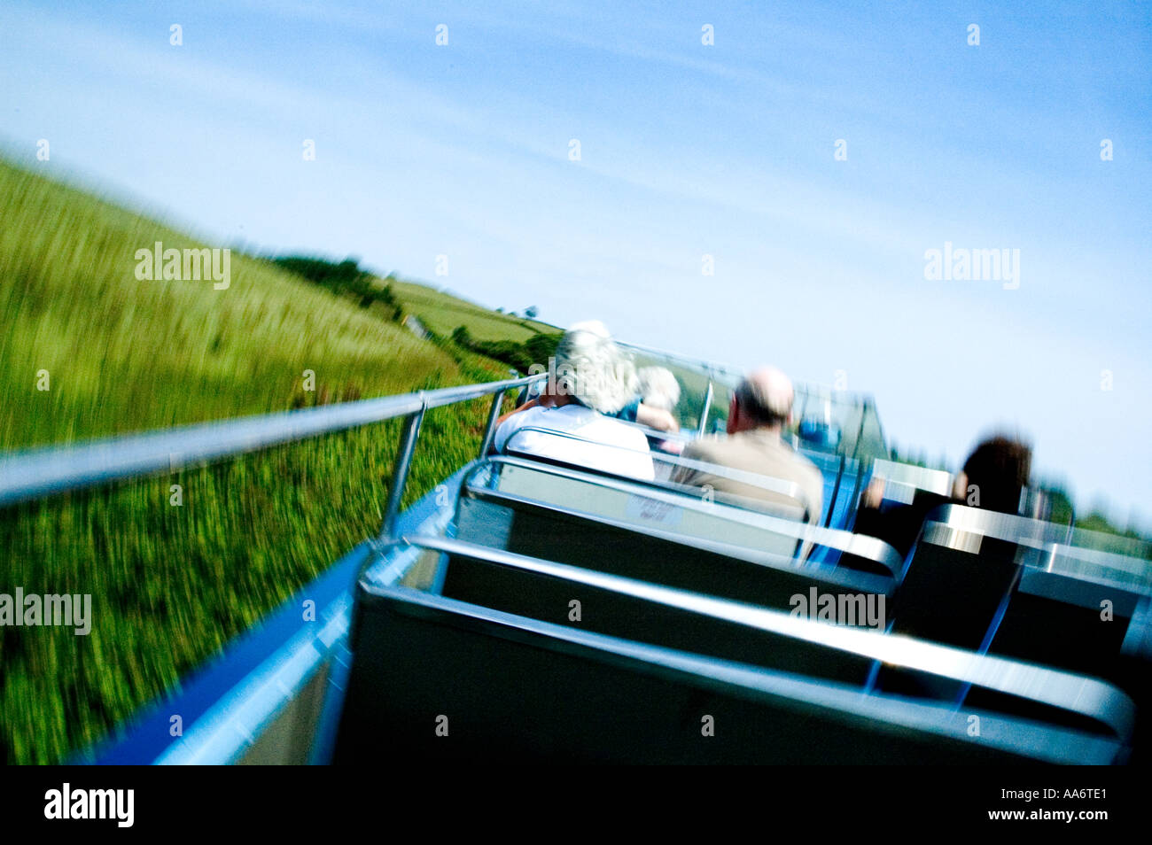 An open top bus ride in Devon Stock Photo - Alamy