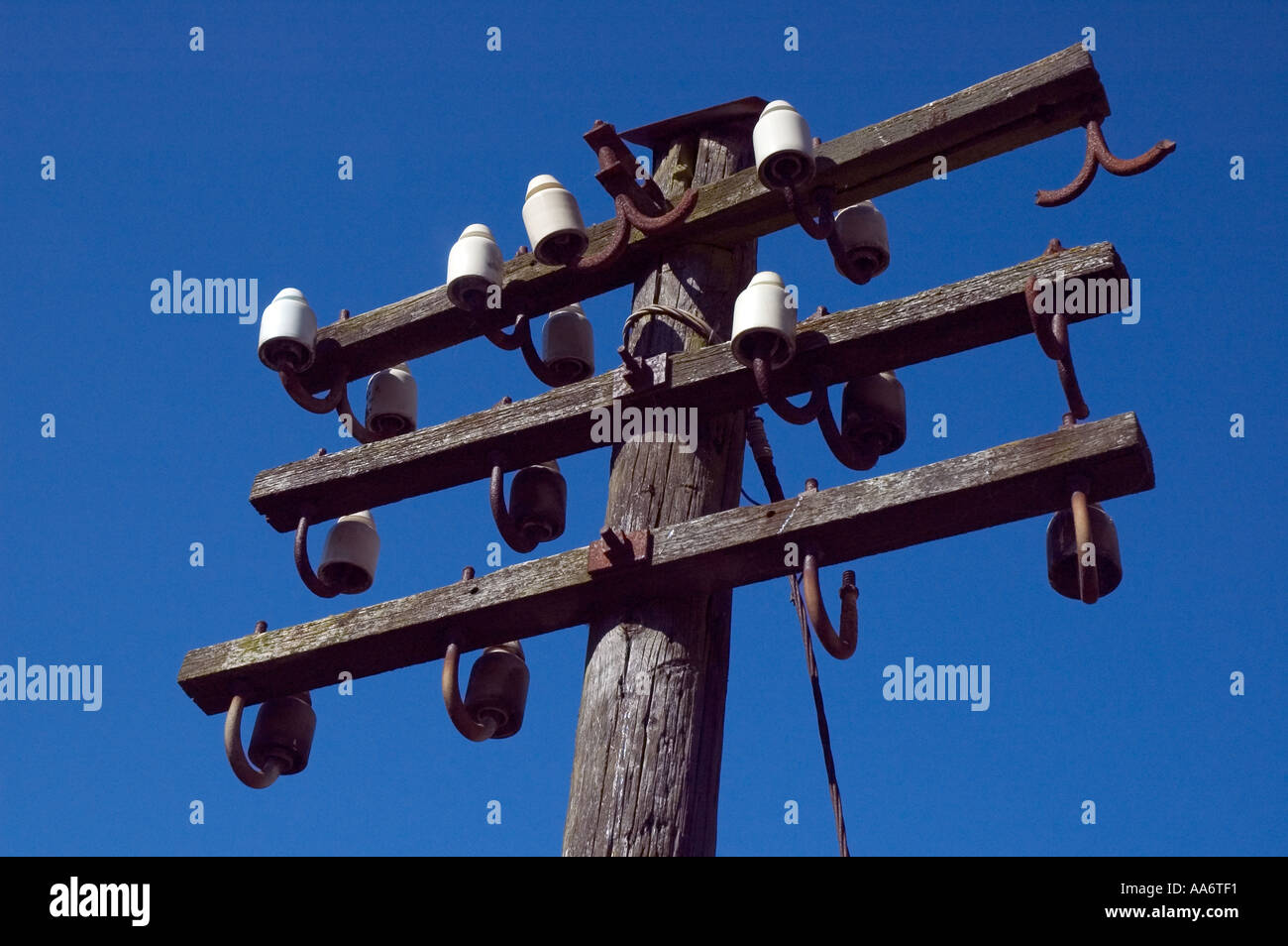 Old telephone pole hi-res stock photography and images - Alamy