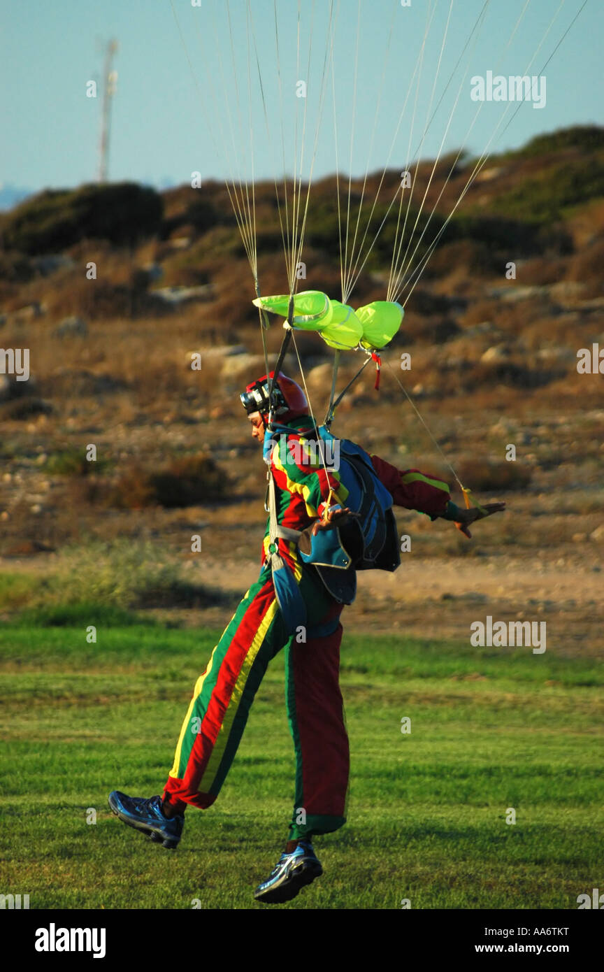 Israel Mediterranean coast paragliding Landing Stock Photo - Alamy
