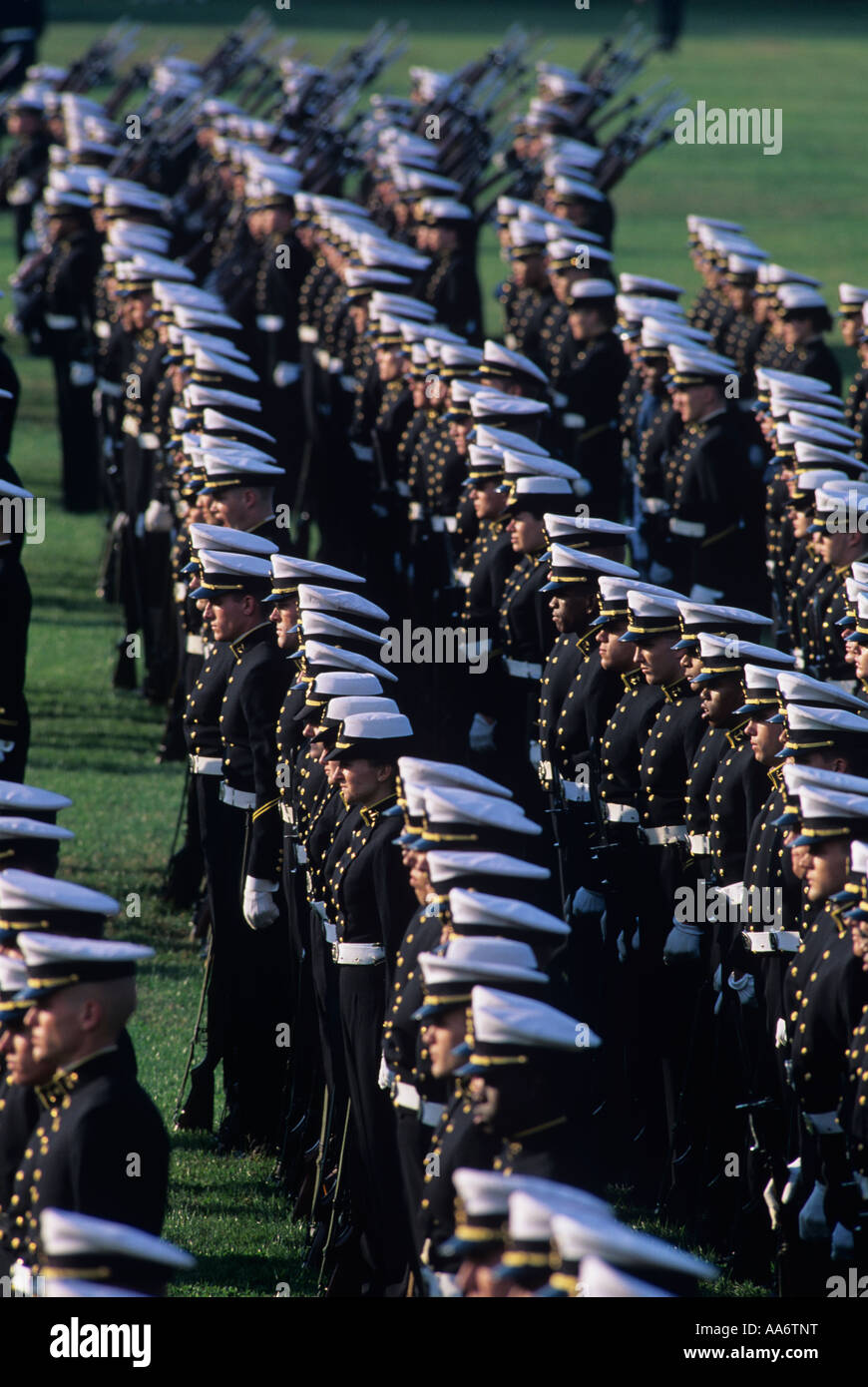 USA Maryland Cadets stand in formation at formal parade march at US ...