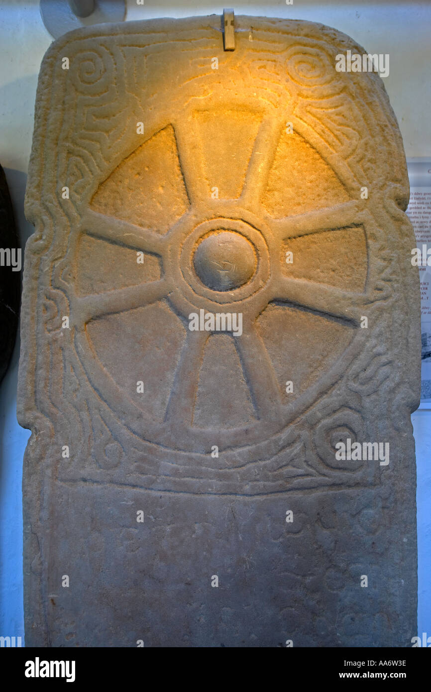 Ancient Celtic Stone at Margam Museum, Margam, Port Talbot, Wales, UK ...