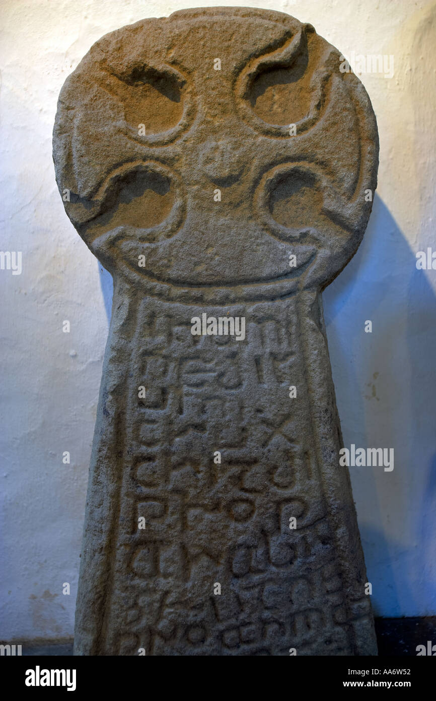 Ancient Celtic Stone at Margam Museum, Margam, Port Talbot, Wales, UK ...