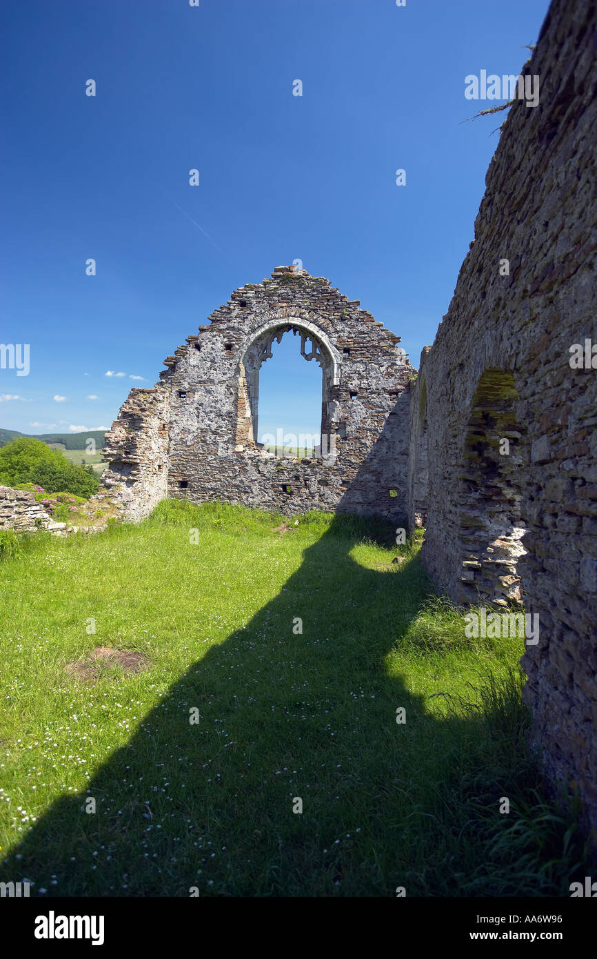 'Capel Mair' Chapel on Margam Mountain overlooking Margam Abbey, Port ...