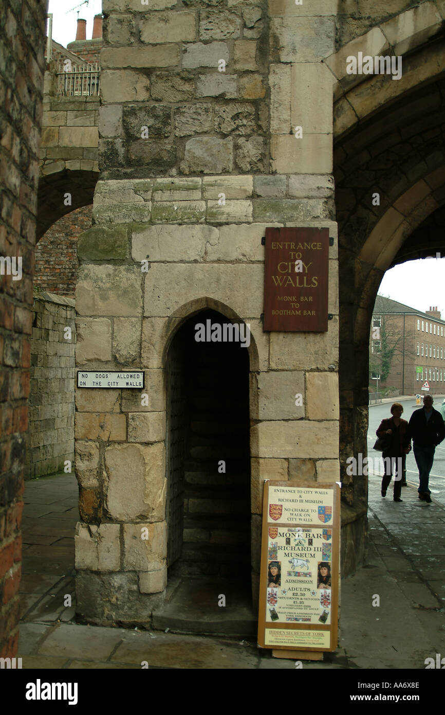 City walls around York Stock Photo - Alamy