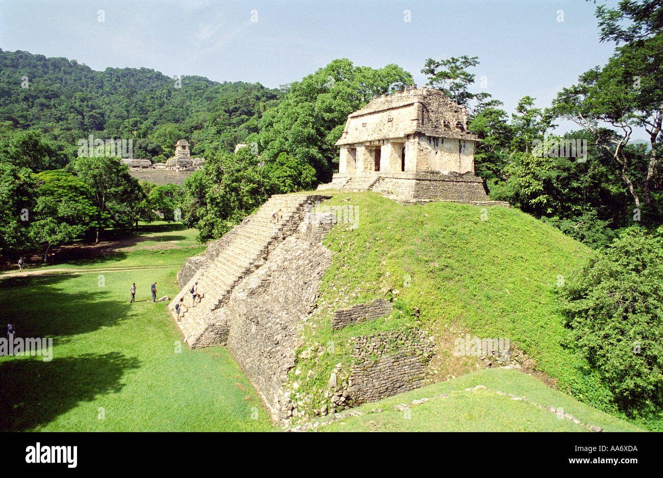 Ancient ruins archaeological zone Palenque Chiapas Mexico Stock Photo ...