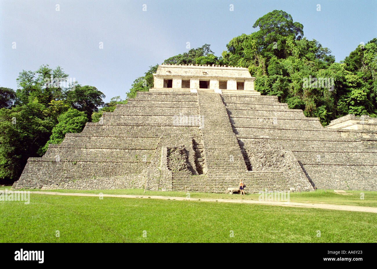 Ancient ruins archaeological zone Palenque Chiapas Mexico Stock Photo ...