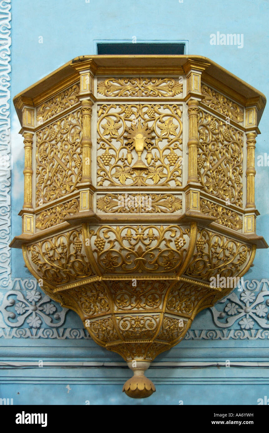 St Anthony Royal Chapel pulpit detail Old Goa India Stock Photo - Alamy
