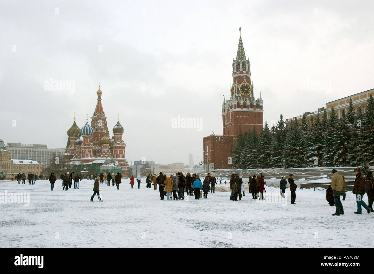 Red Square in Winter Stock Photo - Alamy