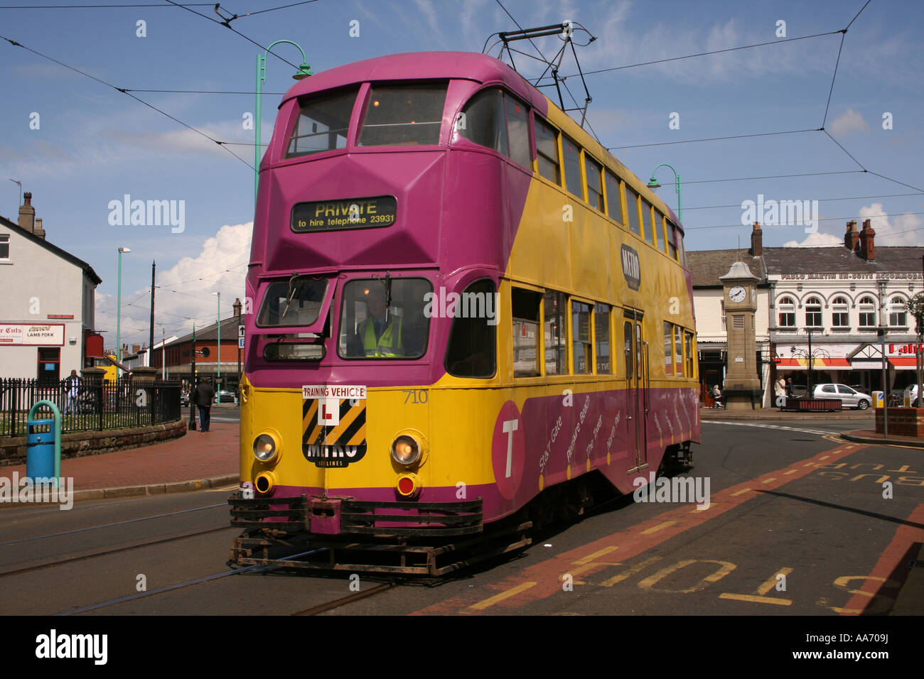 Blackpool Tram in Lord Street, Fleetwood, Lancashire, England Stock ...