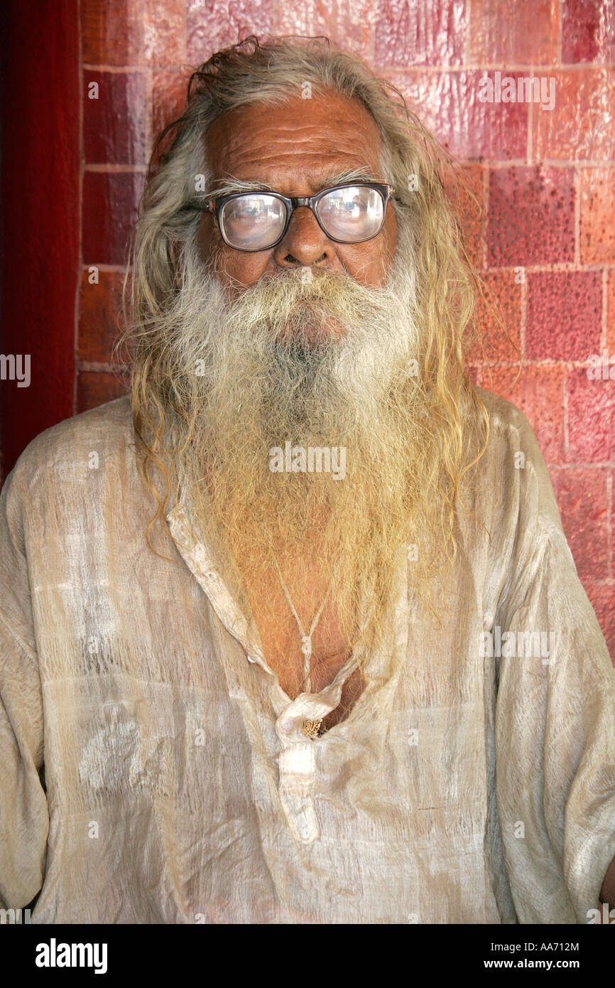 Jain priest at the Khandagiri and Udayagiri caves near Bhubaneswar ...