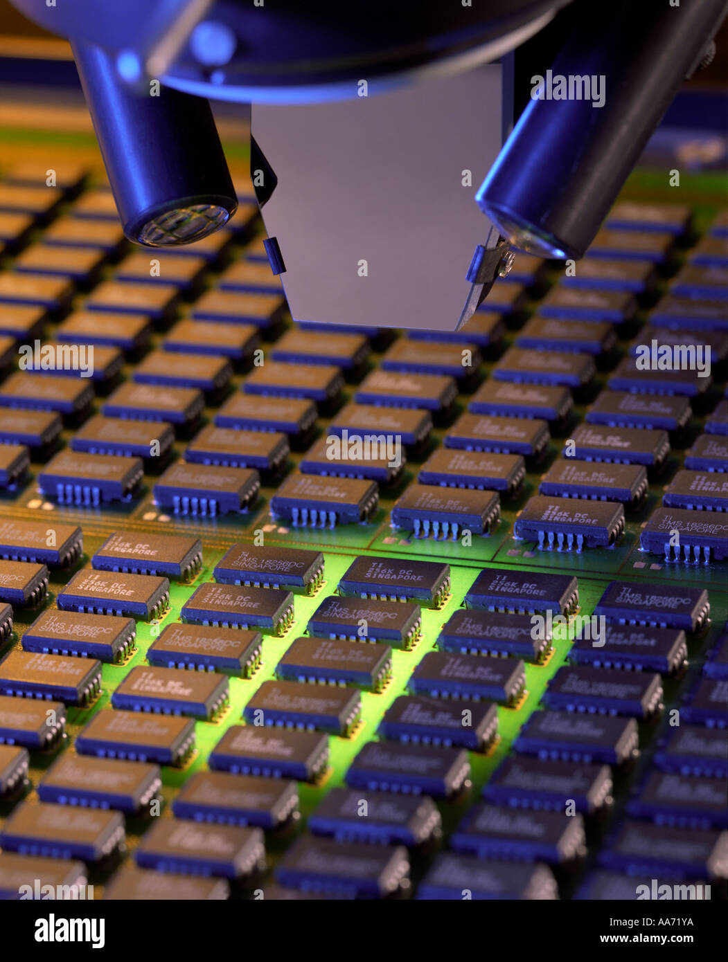 Surface Mount Technology producing microchips Stock Photo - Alamy