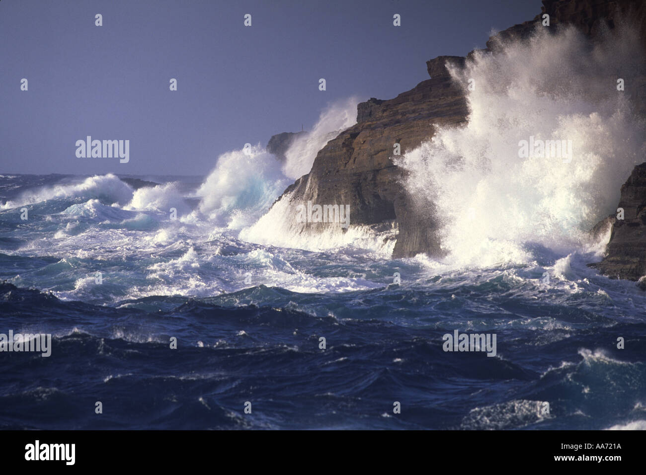 High Surf Oahu Hawaii Stock Photo - Alamy