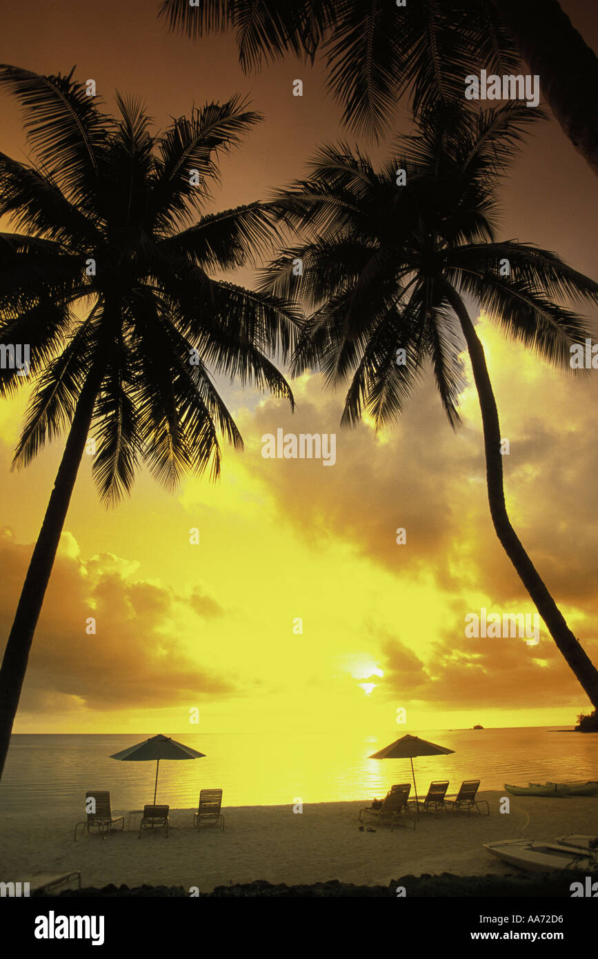 Sunset Palau Micronesia Stock Photo - Alamy