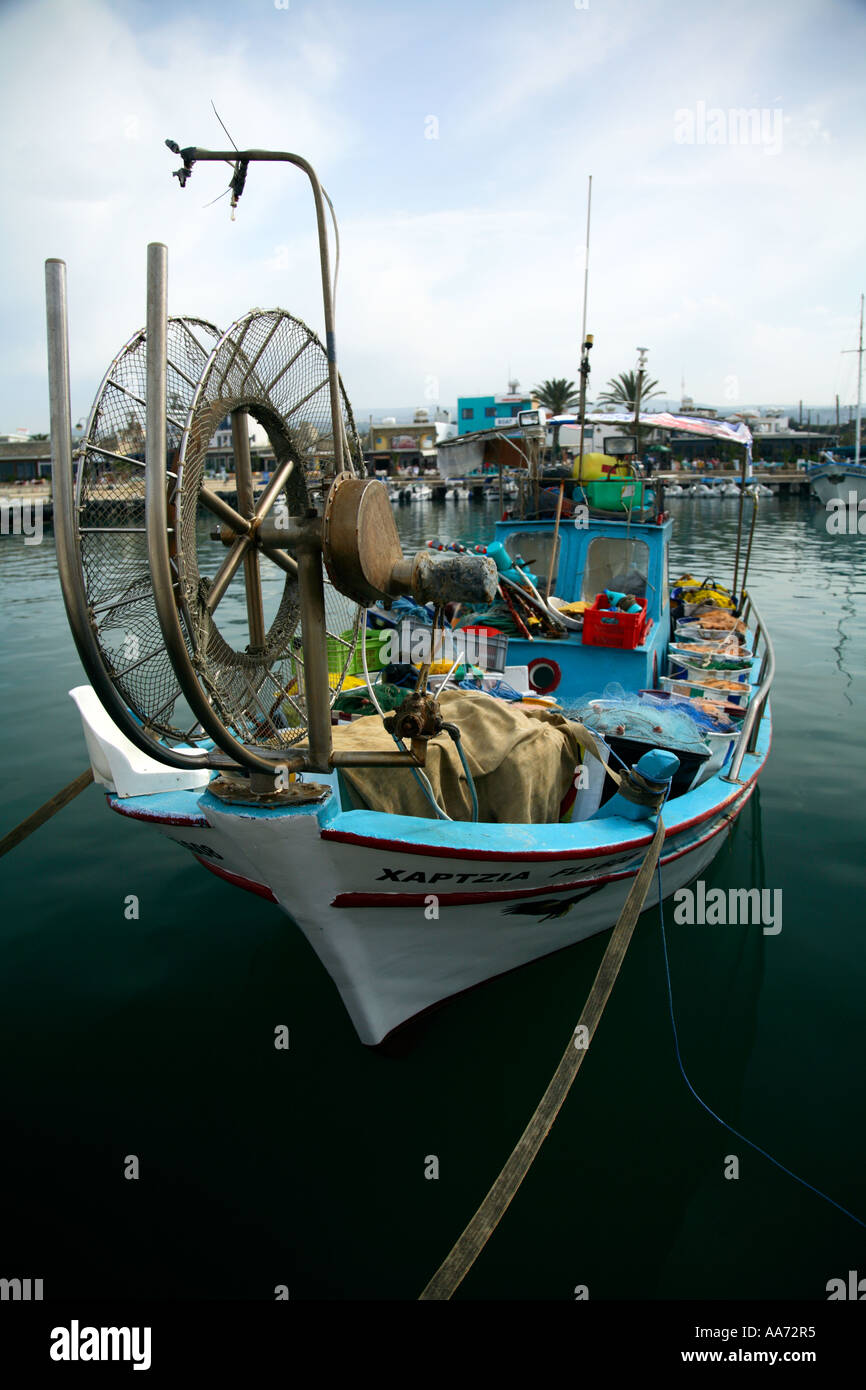 Fishing Boat Latchi Harbour Stock Photo - Alamy