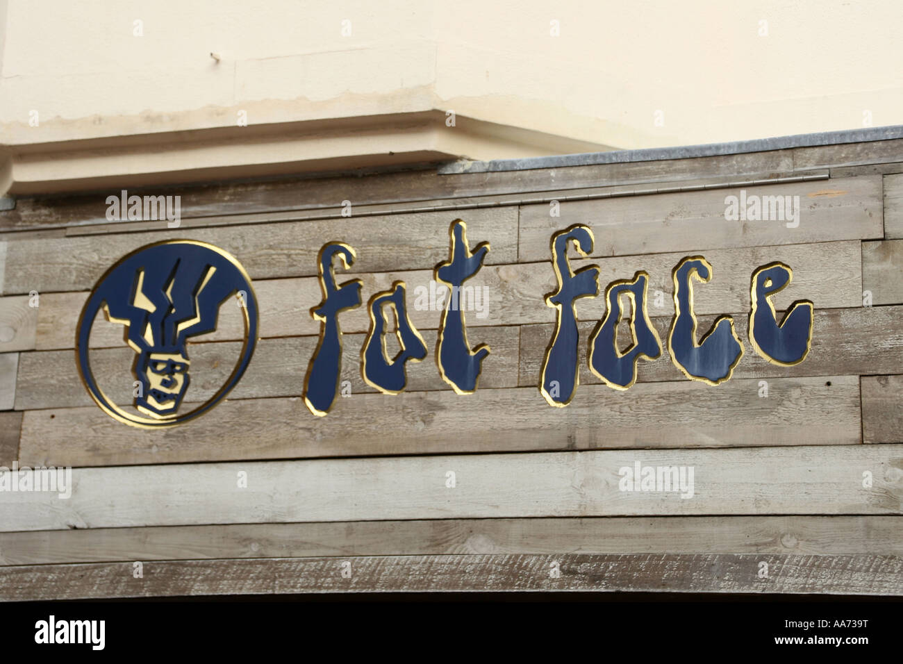 Fat Face Shop Sign Stock Photo - Alamy