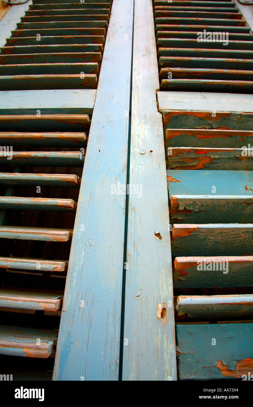 Dilapidated Window Shutters Pafos Stock Photo - Alamy