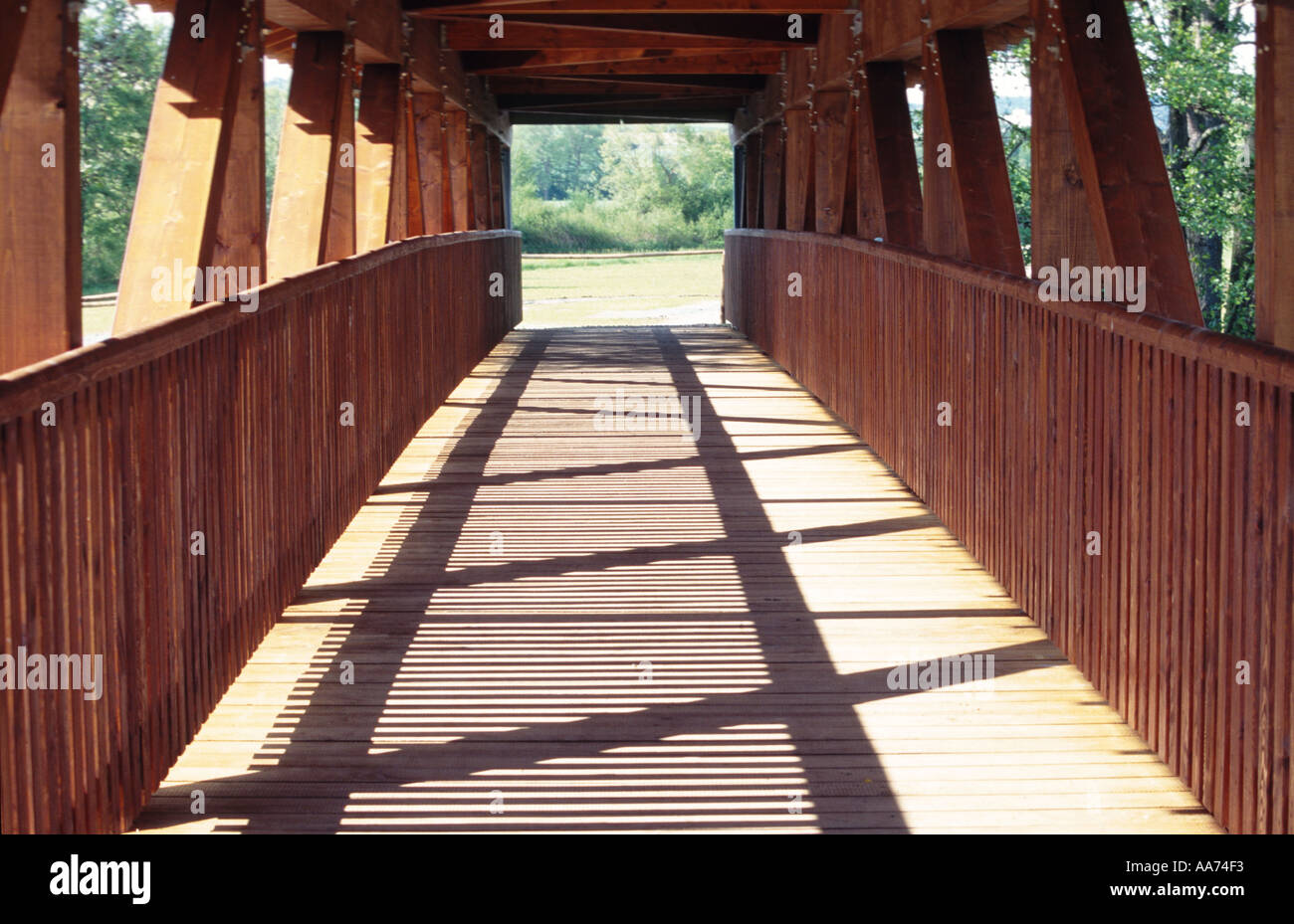 Wooden bridge construction carpenter work carpentry Stock Photo - Alamy