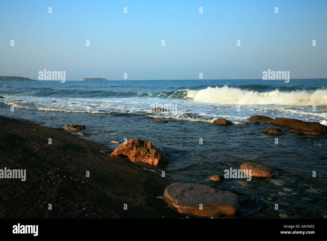 Dawn on Beach and Surf Akamas Peninsular Cyprus 9 Stock Photo - Alamy
