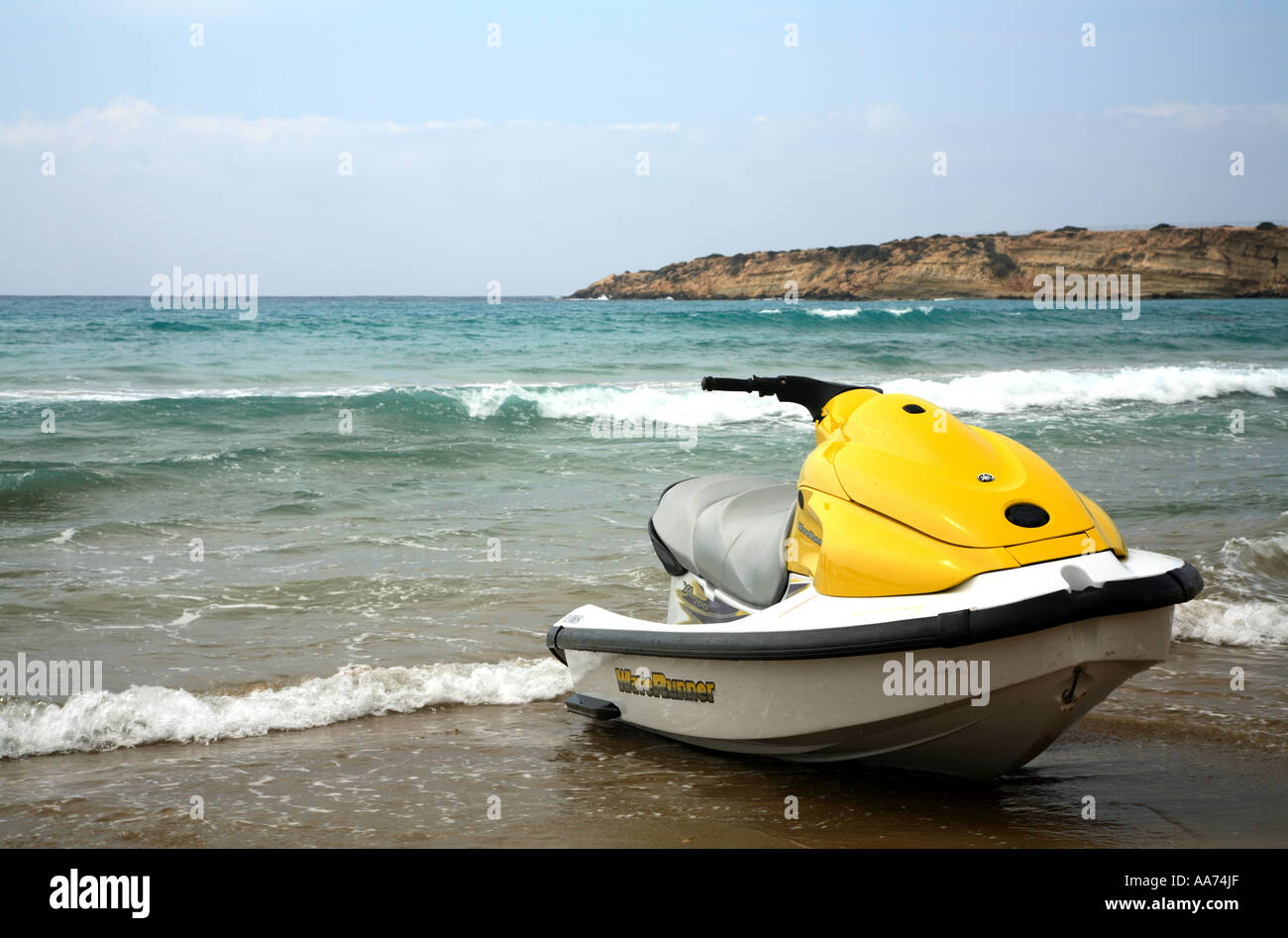 Jet Ski at Coral Bay Beach Cyprus 2 Stock Photo - Alamy