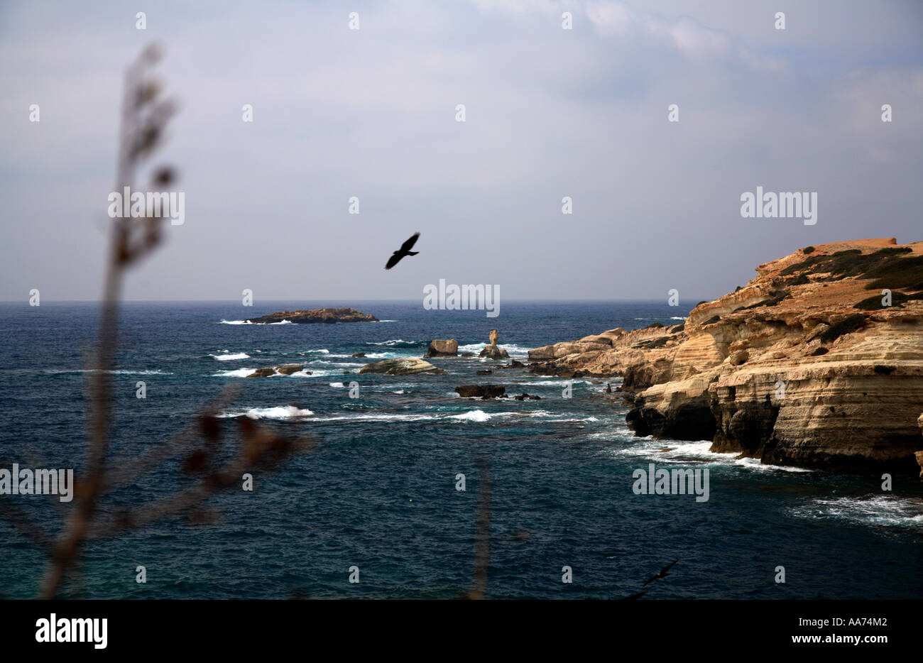 Sea Cliffs and Surf at Sea Caves View Western Cyprus 3 Stock Photo - Alamy