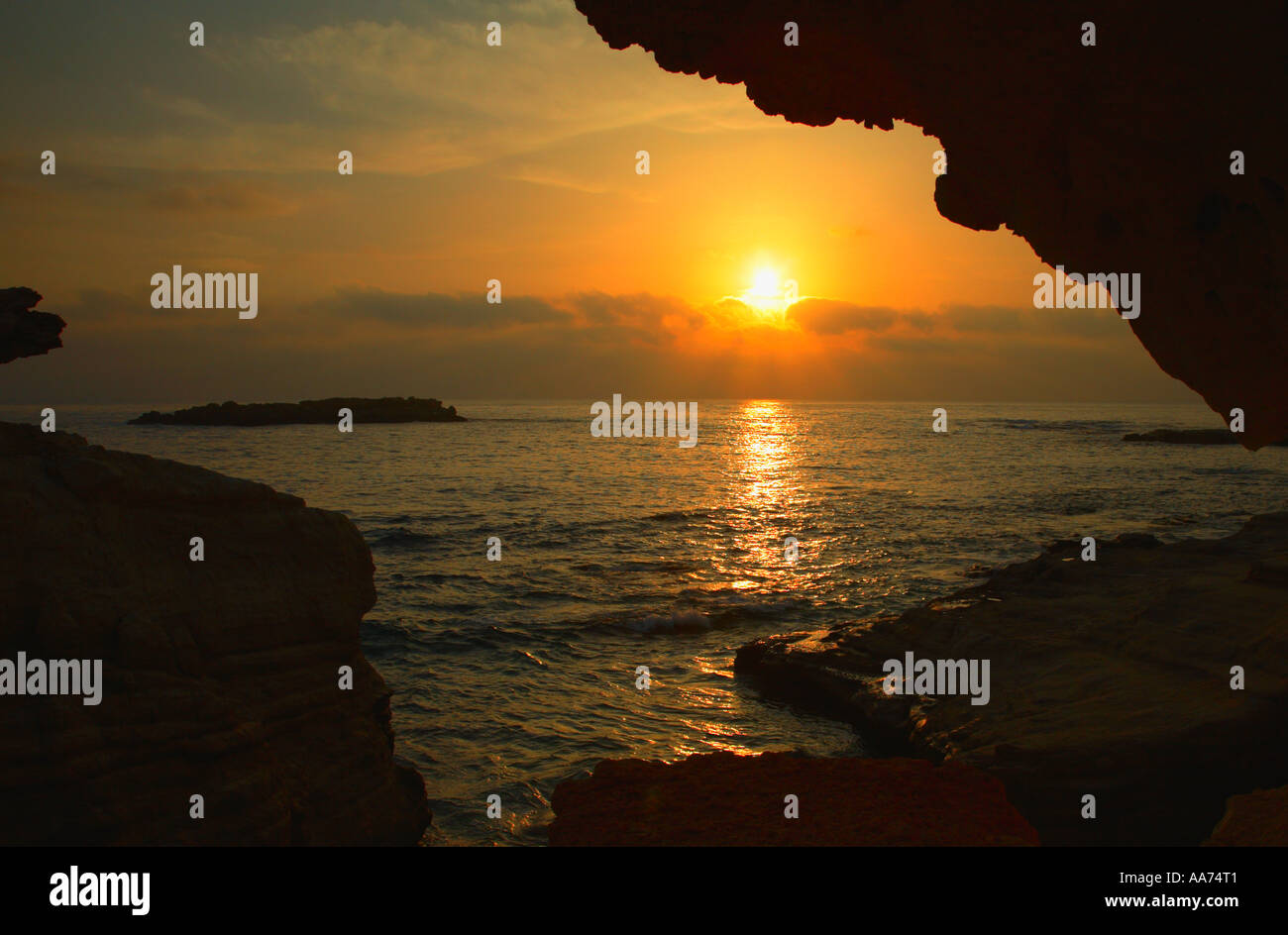 Coastal Sunset Akamas Peninsular Western Cyprus 1 Stock Photo - Alamy